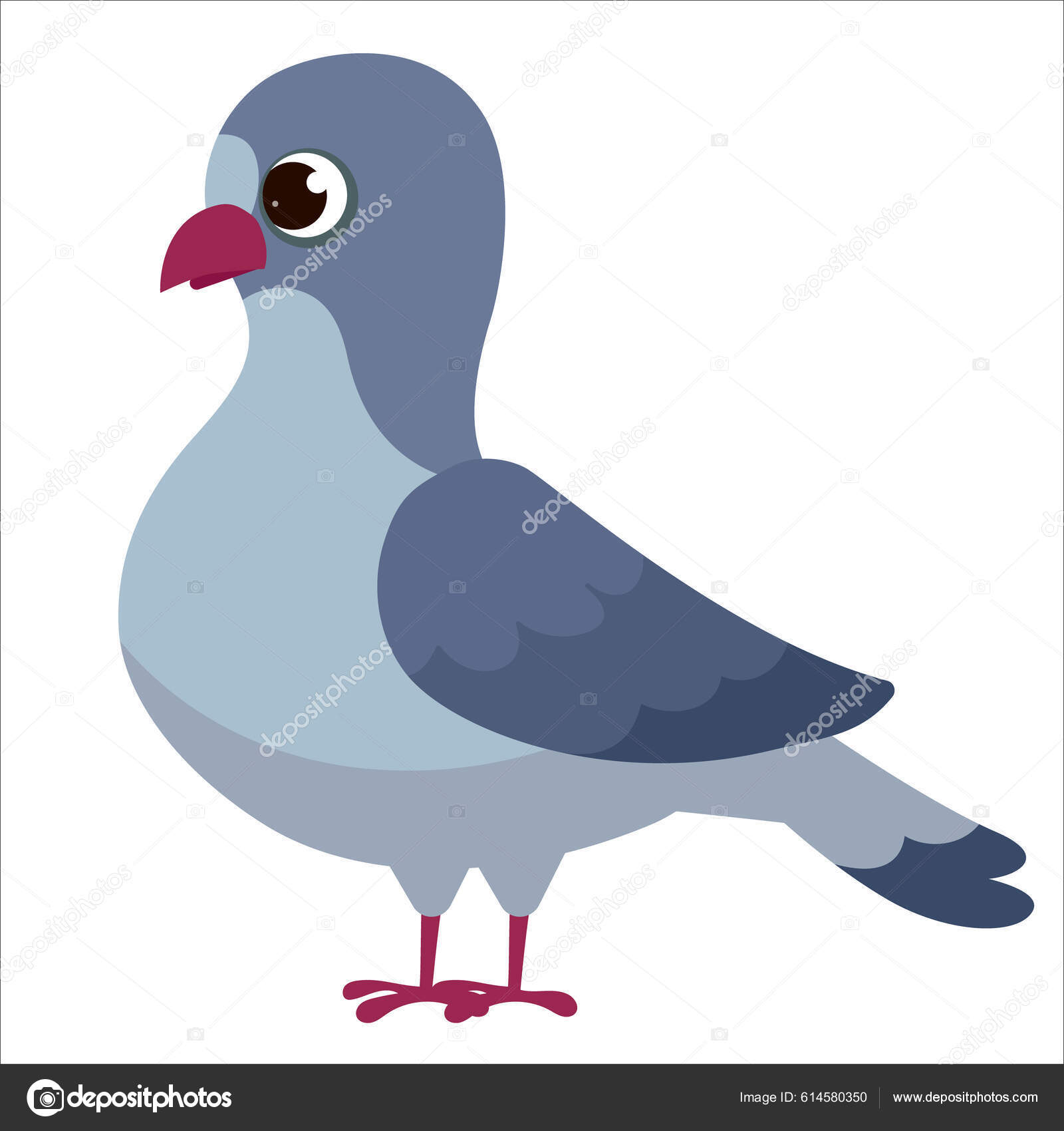 Burung Merpati Merpati Merpati Merpati Hewan Fauna Lucu Gaya Kartun ...