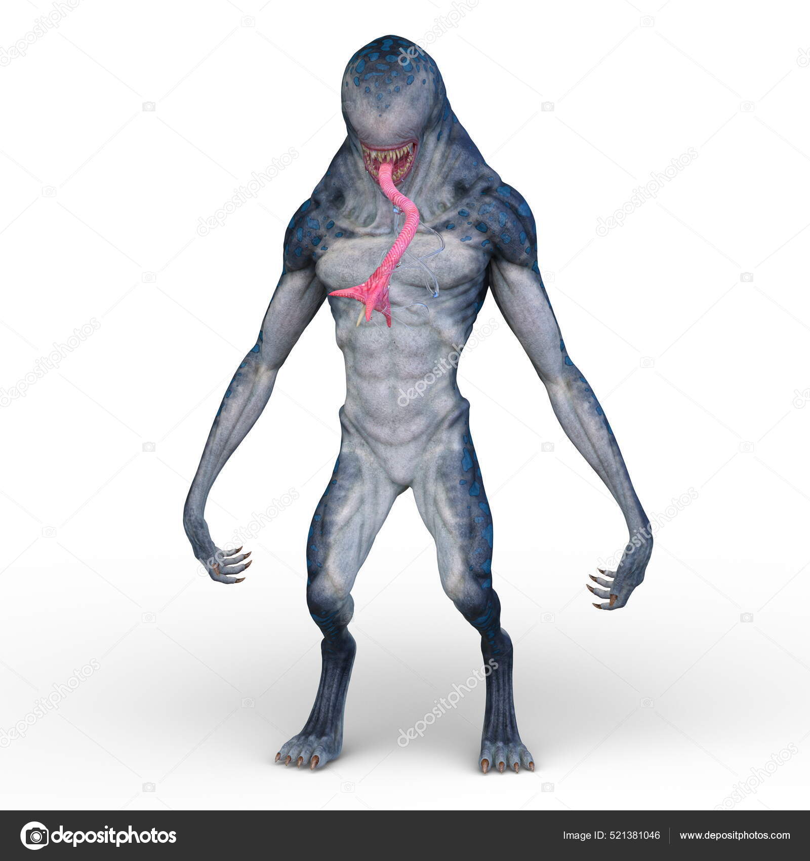 Representación Alienígena Lengua Larga — Foto de stock © TsuneoMP ...