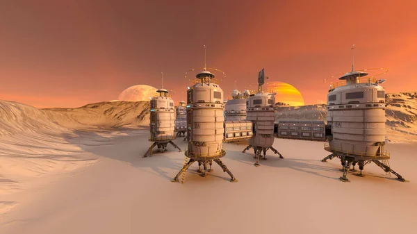 Rendering Planetary Exploration Base — Stock Photo © TsuneoMP #562849186