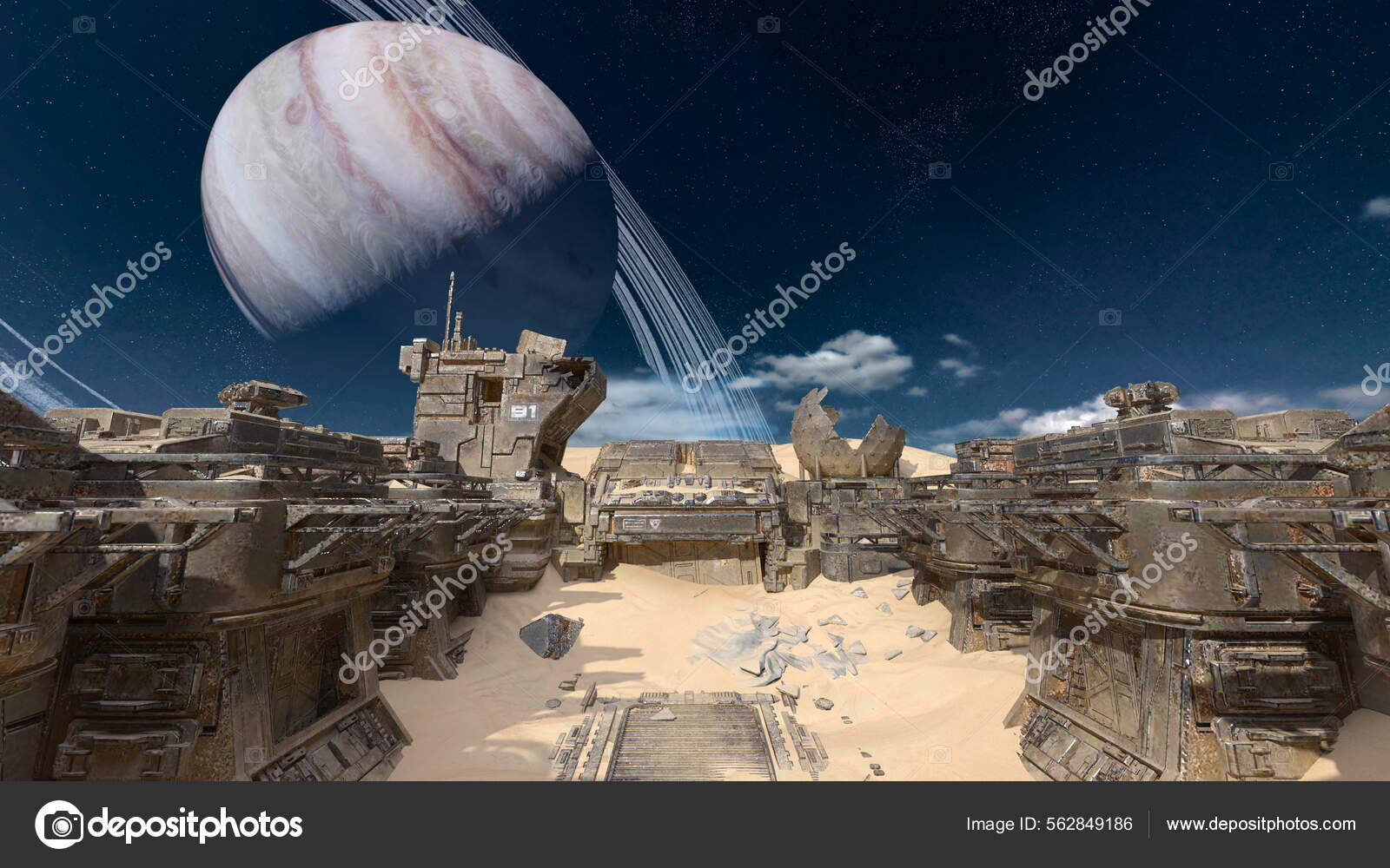 Rendering Planetary Exploration Base — Stock Photo © TsuneoMP #562849186