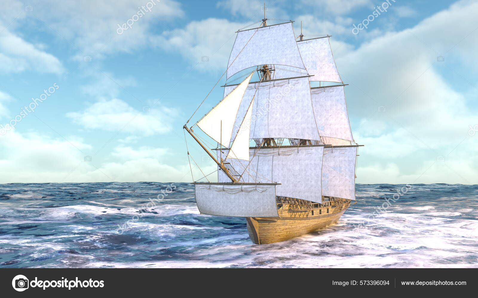 Rendering Pirate Ship — Stock Photo © TsuneoMP #573396094
