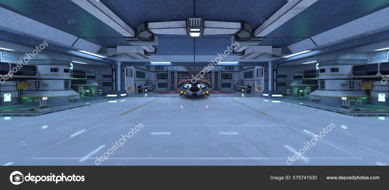 Rendering Spaceship Hangar Stock Photo by ©TsuneoMP 575741530