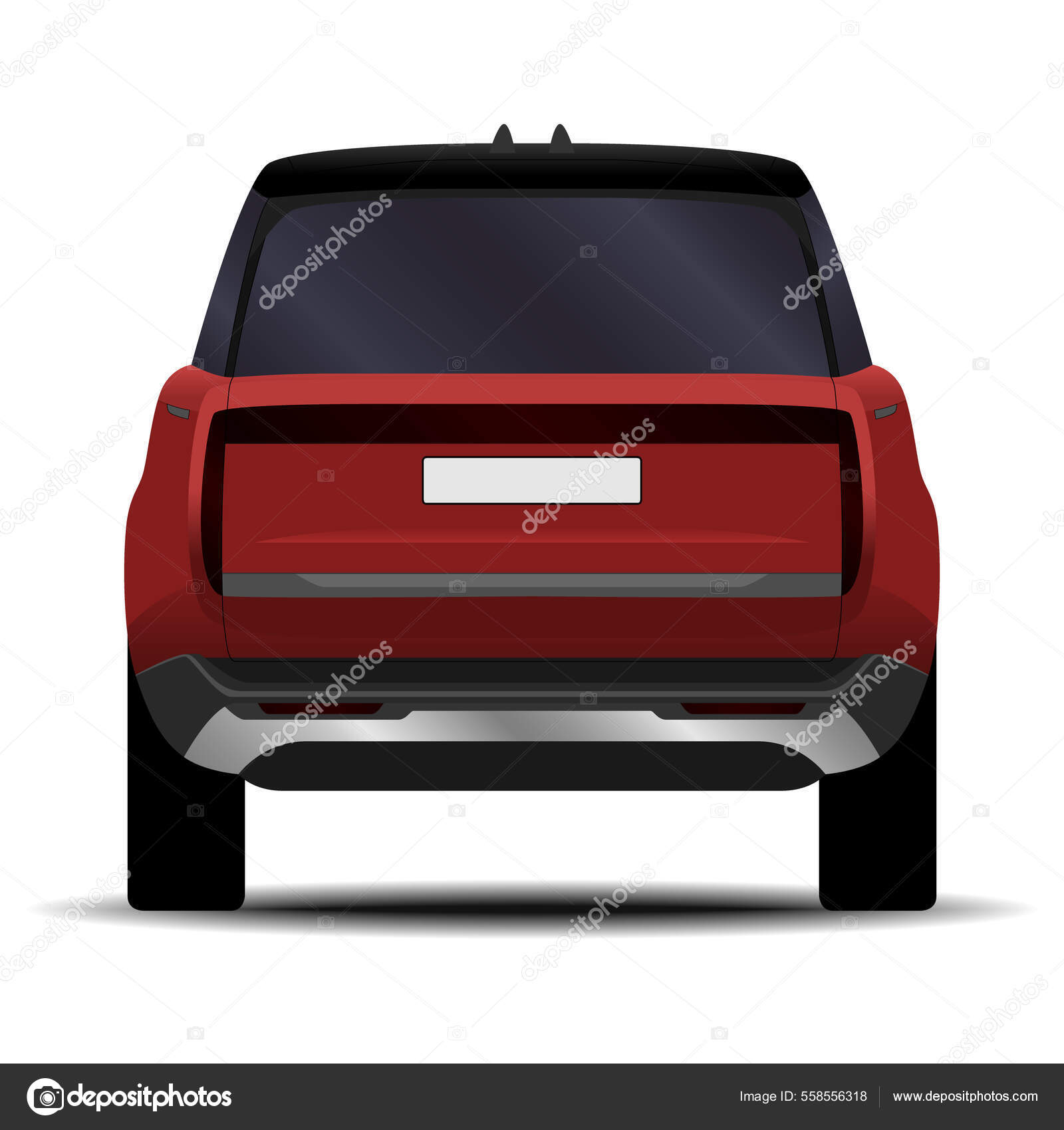 Realistic Suv Car Back View Stock Vector Image by ©chel11 #558556318