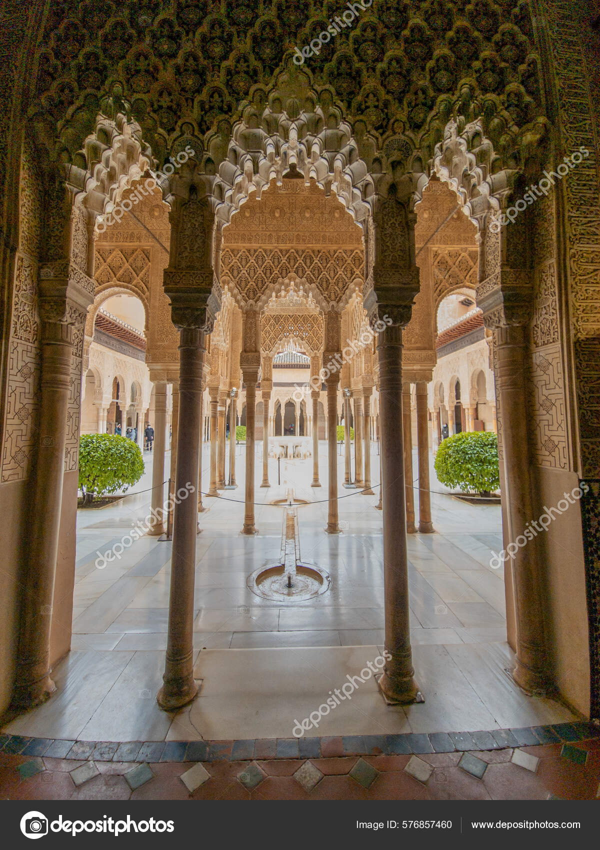 Architectural Details Alhambra Palace Grenade Andalusia Spain – Stock ...