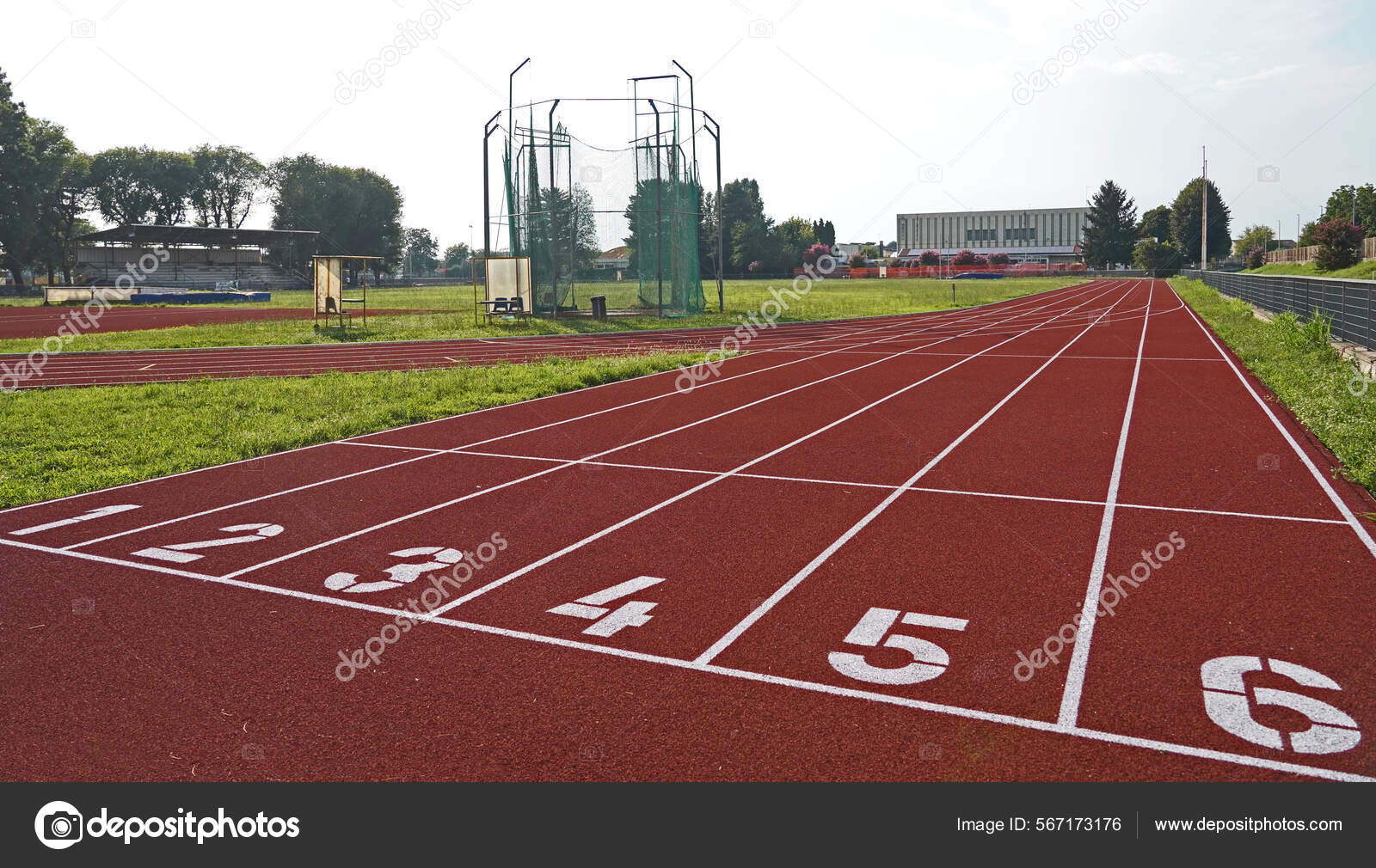 Athletics Running Tracks Empty Sport Court — Stock Photo ...