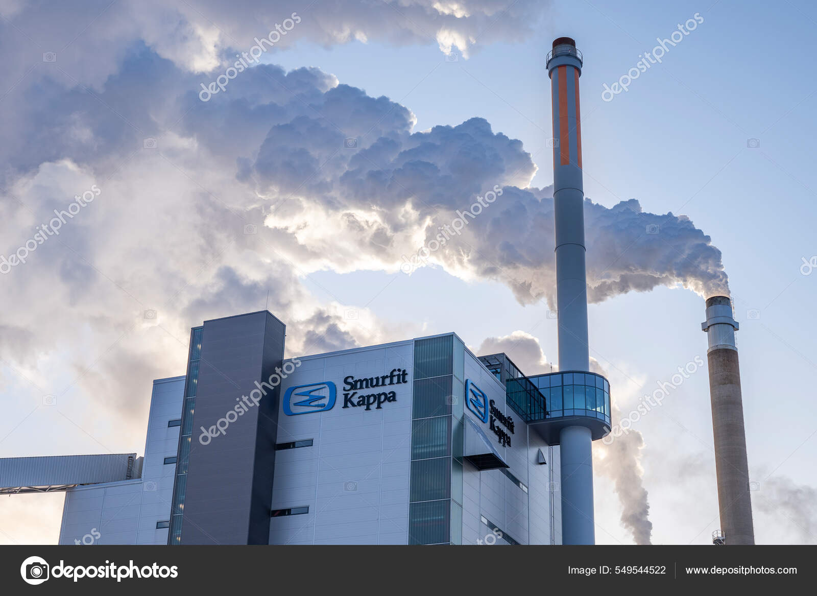Pulp and paper industry Smurfit Kappa in Pitea Sweden – Stock Editorial ...