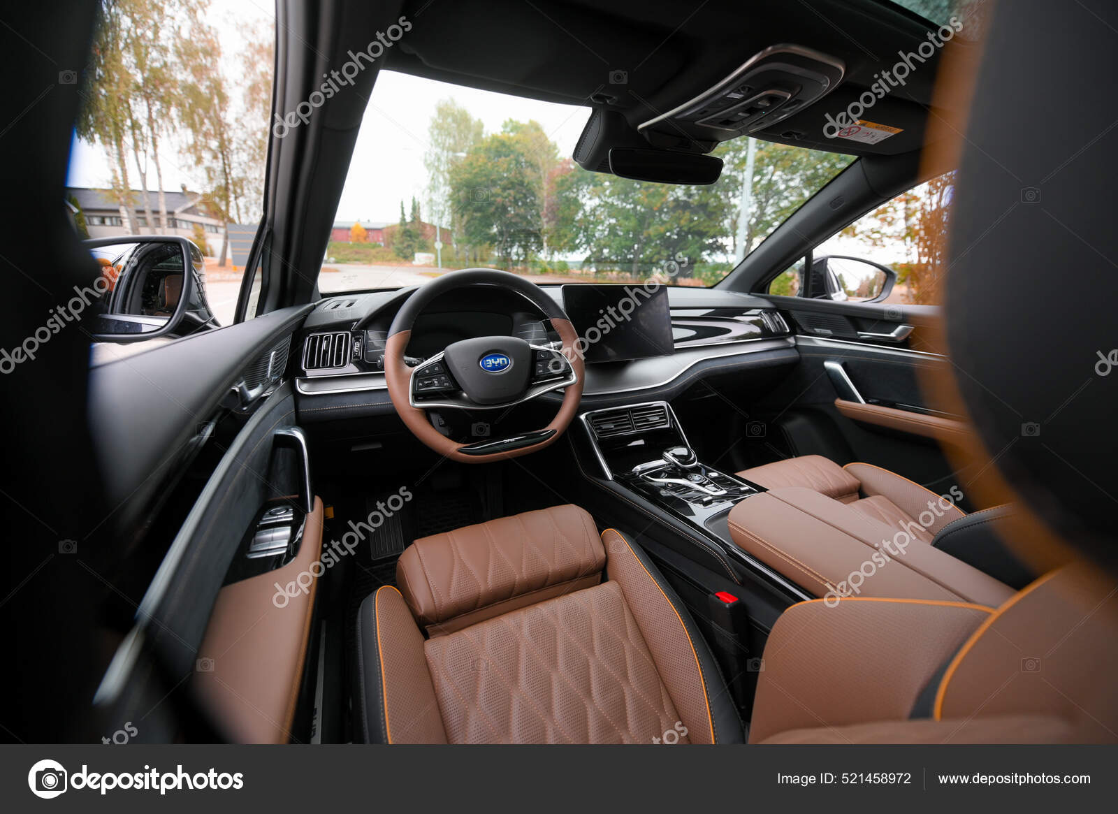 Tonsberg Norway September 2021 Black Byd Tang New Suv Electric — Stock ...