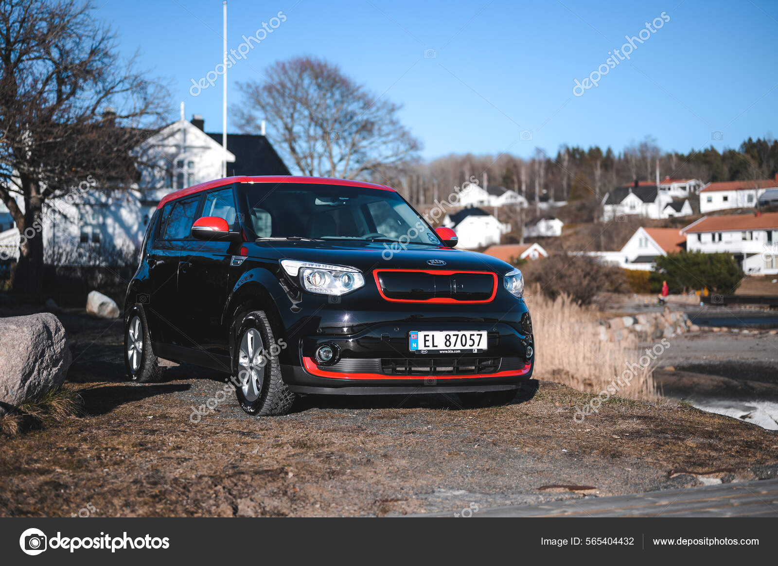 Tonsberg Norway April 2022 Black Red Kia Soul Compact Segment — Stock ...