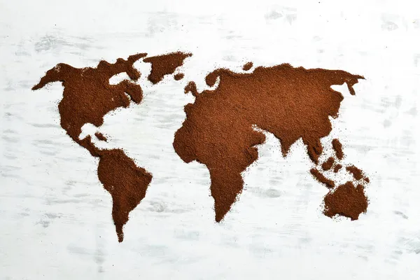 World map coffee Stock Photos, Royalty Free World map coffee Images ...