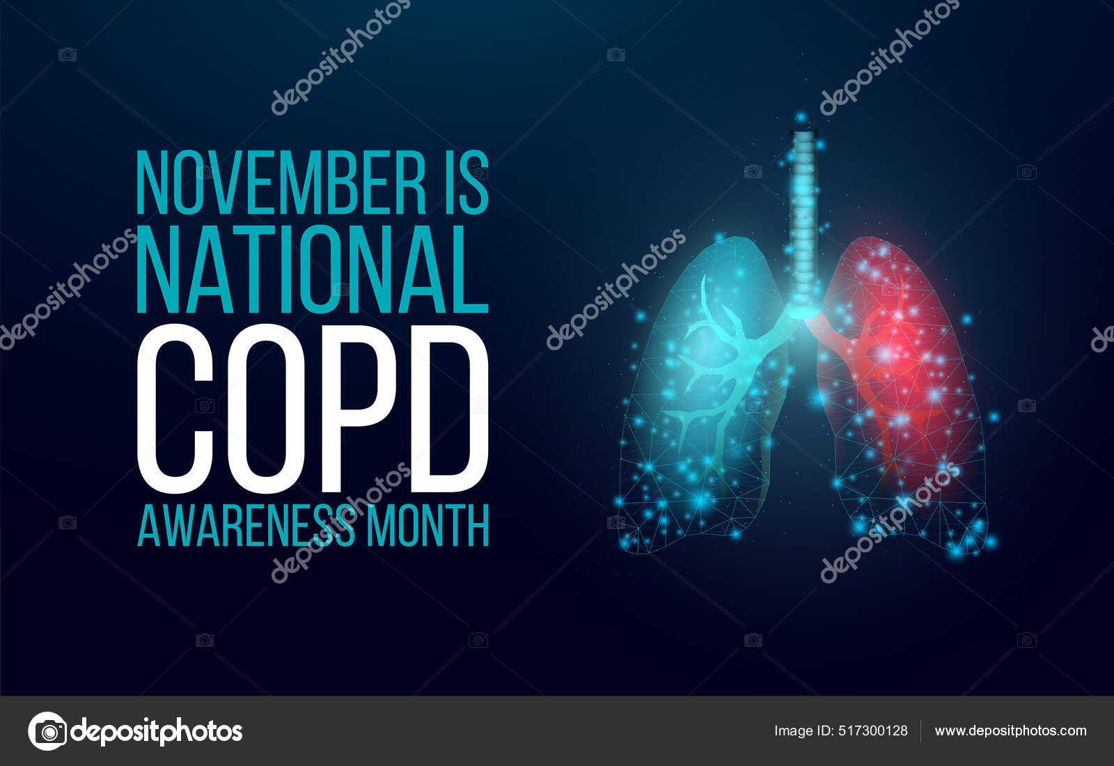 Chronic obstructive pulmonary disease COPD awareness month concept ...