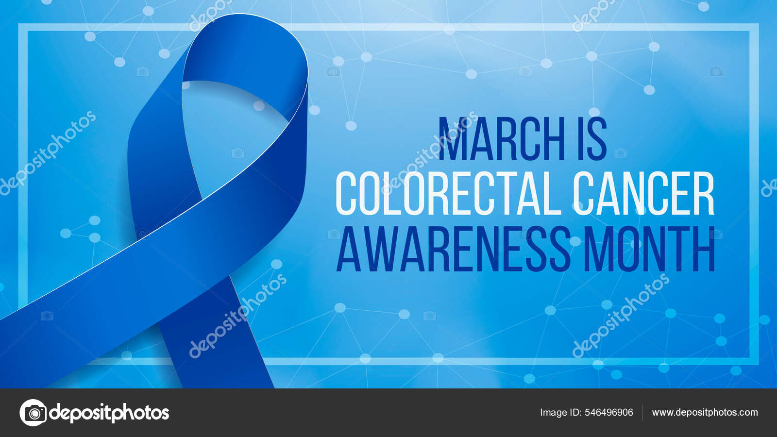 Consciência do Câncer Colorretal Conceito do mês. Modelo de banner com ...