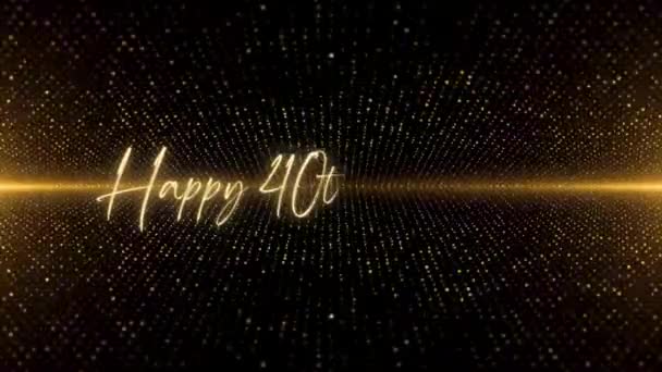 Happy Birthday Text Animation Animated Happy Birthday Golden Text Black ...