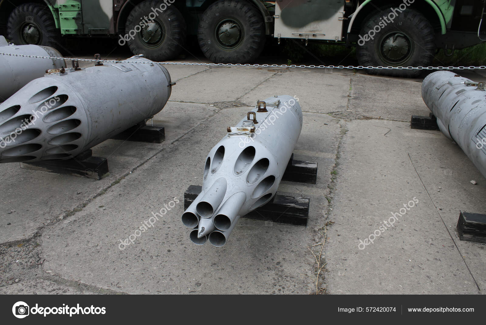 Russian Disarmed Unguided Rockets System Ground Military Base Stock ...