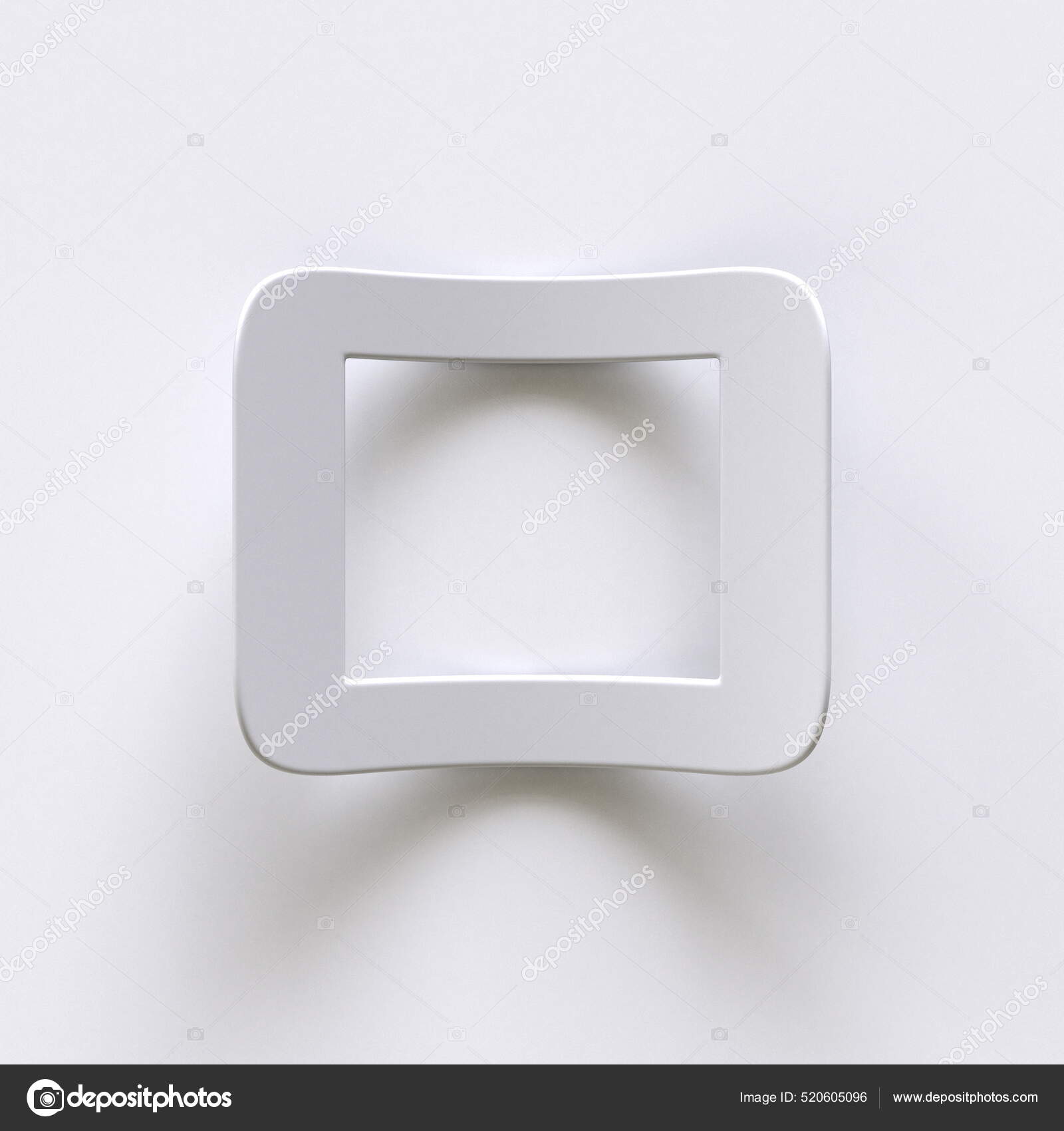 Bent Paper Font Long Shadows Letter Render Illustration Isolated Gray ...