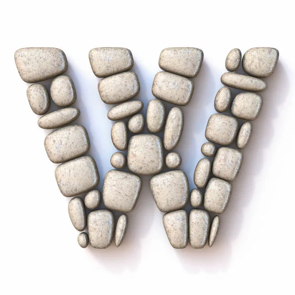 Pebble Font Letter Rendering Illustration Isolated White Background ...