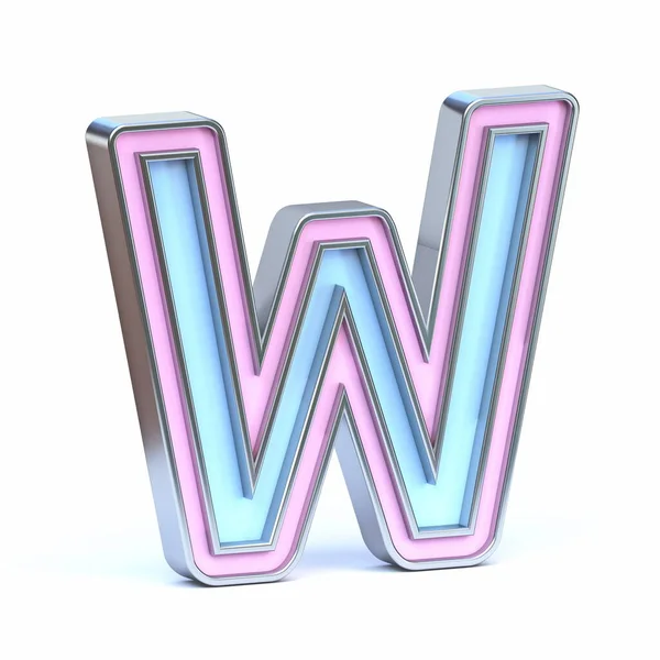 Orange Blue Thin Metal Font Letter Rendering Illustration Isolated ...