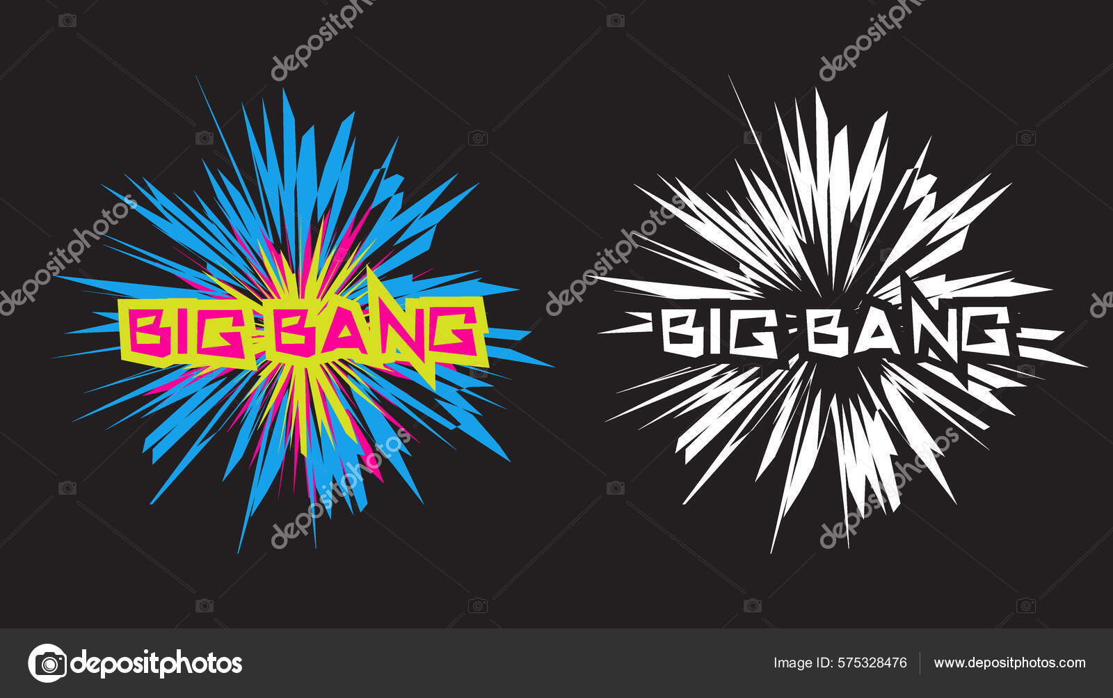 Big Bang Logotype Printable Vector Design Thirts Stock Vector Image by ...