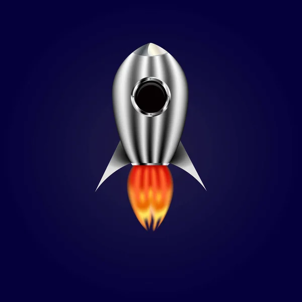 Animated Rocket With Black Background