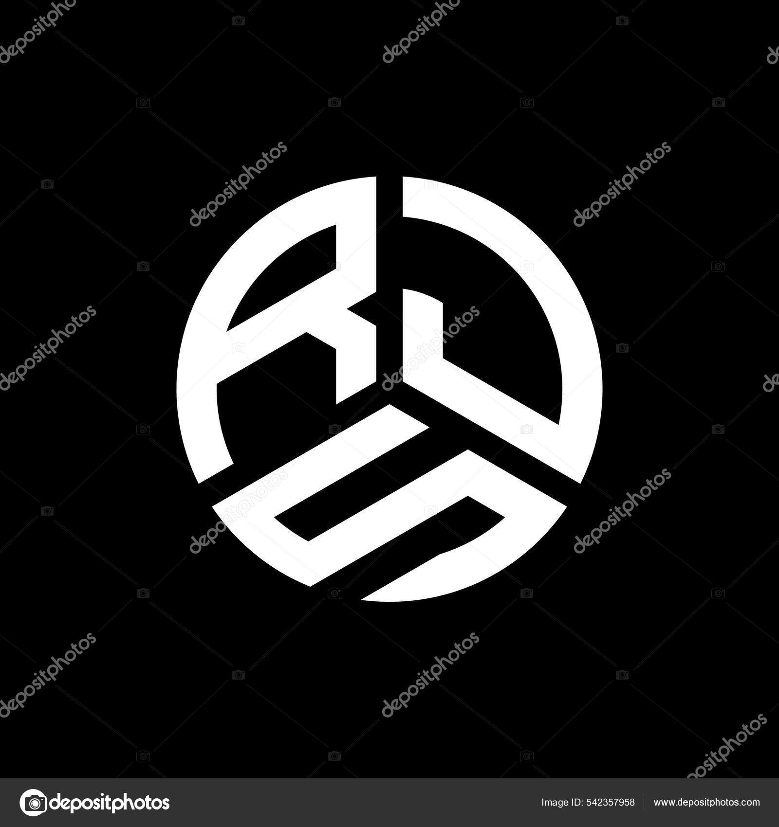 Rjs Letter Logo Design Black Background Rjs Creative Initials Letter ...