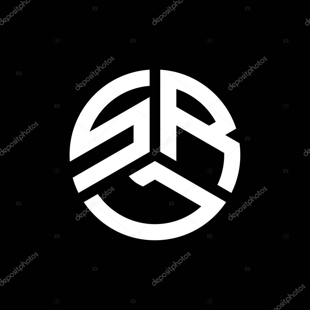 Diseño del logotipo de la letra SRL sobre fondo negro. SRL iniciales ...