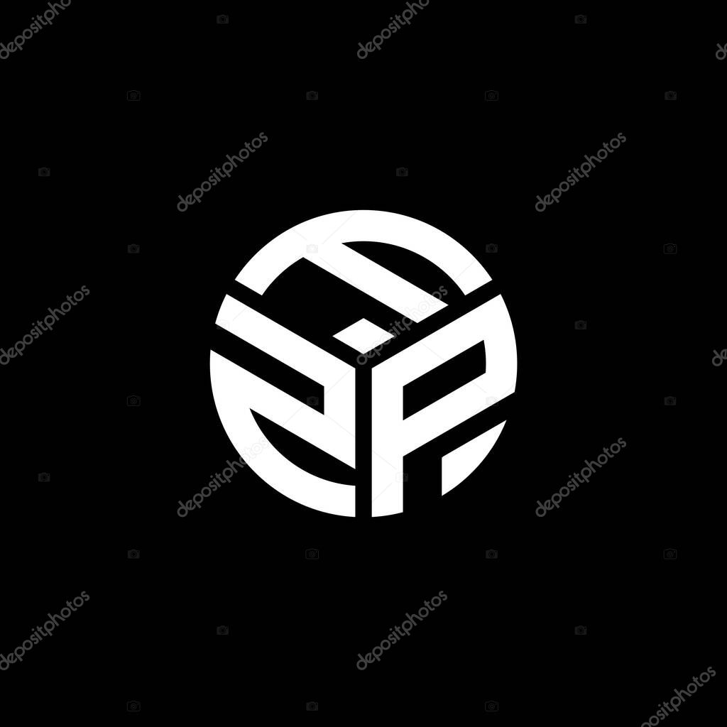 Diseño del logotipo de la letra FZP sobre fondo negro. FZP iniciales ...