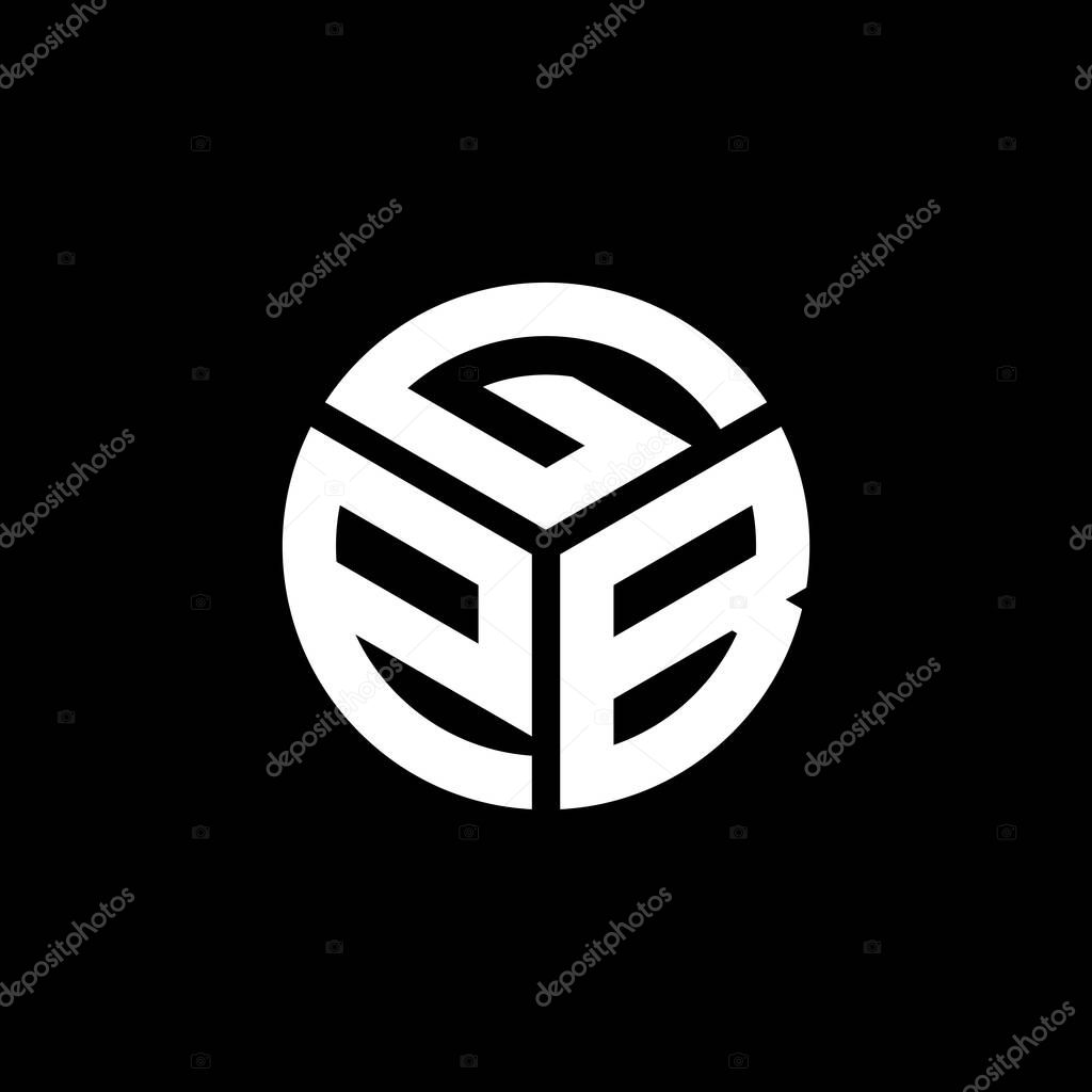 Diseño del logotipo de la letra GPB sobre fondo negro. GPB iniciales ...