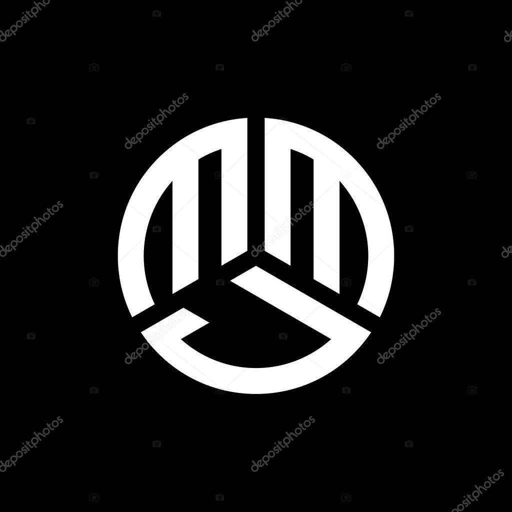 Dise o del logotipo de la letra MMJ sobre fondo negro. MMJ iniciales creativas letra logo ...