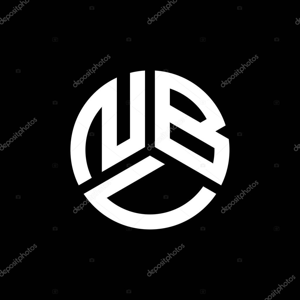 Diseño del logotipo de la letra NBU sobre fondo negro. NBU iniciales creativas letra logo ...
