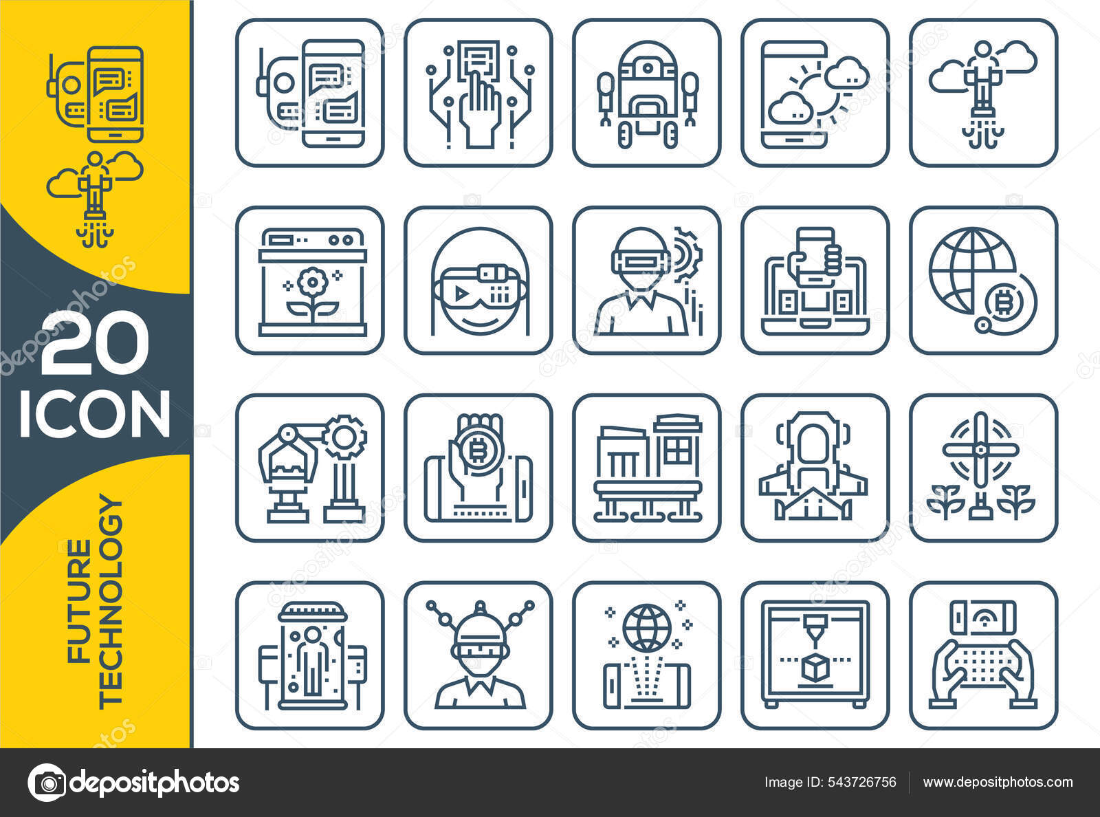 Vector Modern Line Flat Design Future Technology Concept Future ...