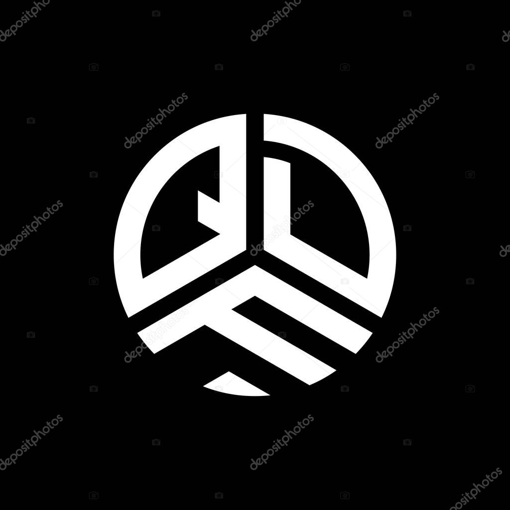Diseño del logotipo de la letra QDF sobre fondo negro. QDF iniciales ...