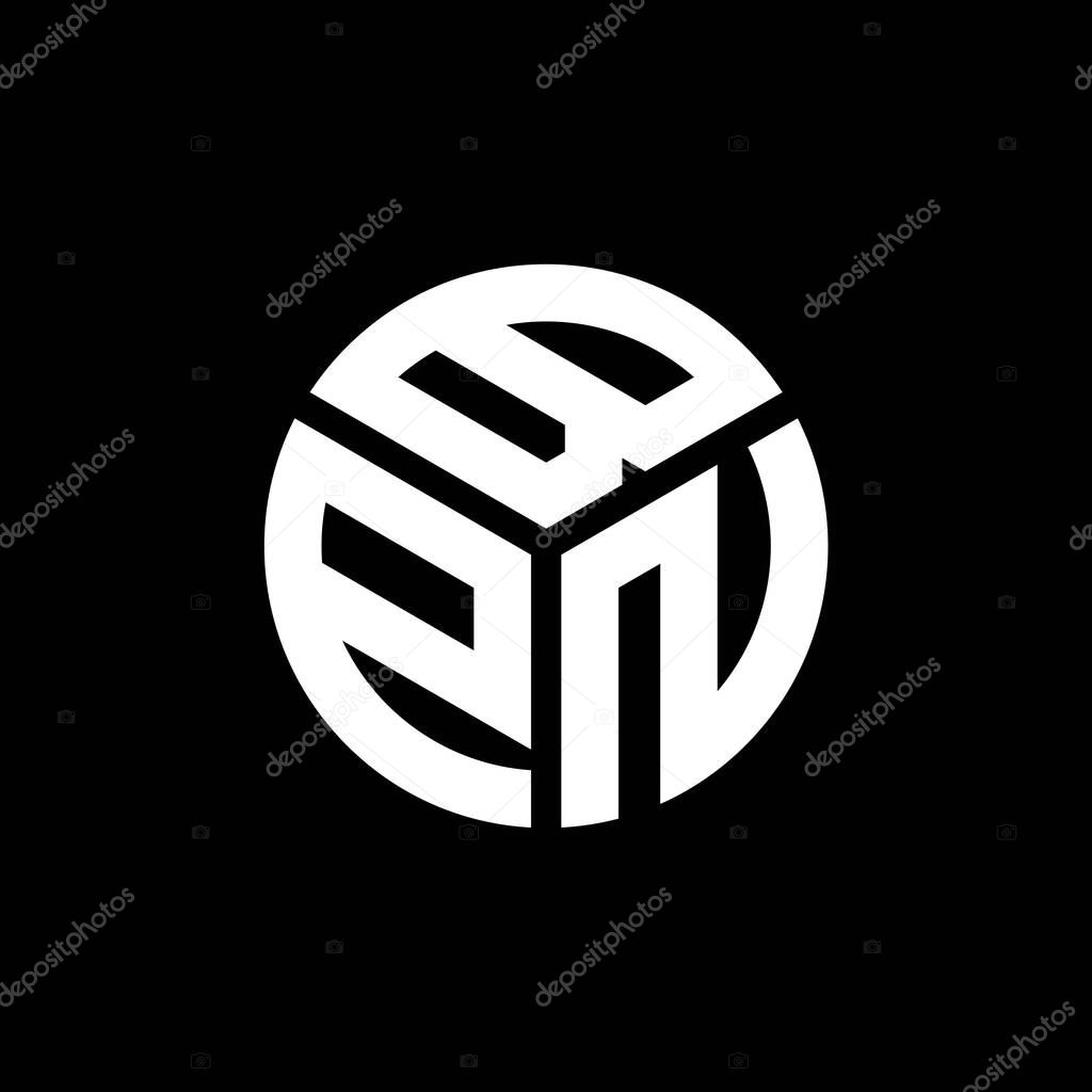 Diseño del logotipo de la letra BPN sobre fondo negro. BPN iniciales creativas letra logo ...
