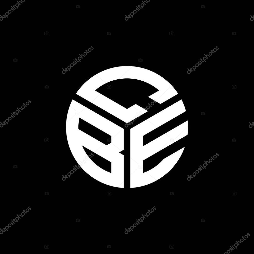 Dise o del logotipo de la letra CBE sobre fondo negro. CBE iniciales creativas letra logo ...