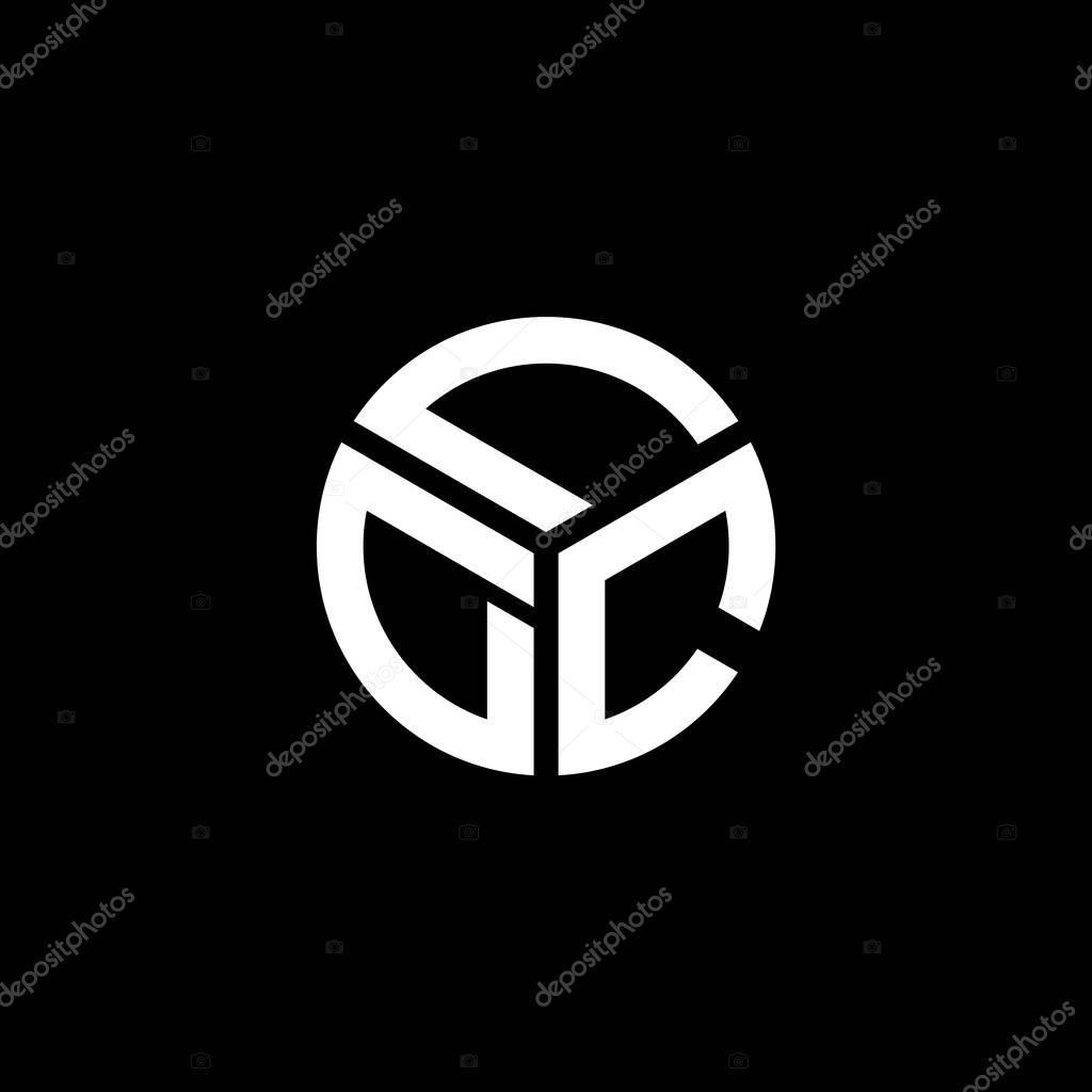 Diseño del logotipo de la letra LDC sobre fondo negro. LDC iniciales ...