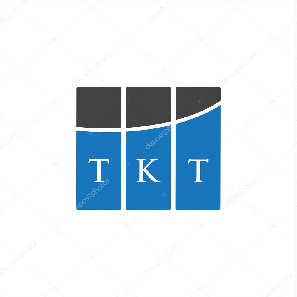 Diseño del logotipo de la letra TKT sobre fondo blanco. TKT iniciales ...