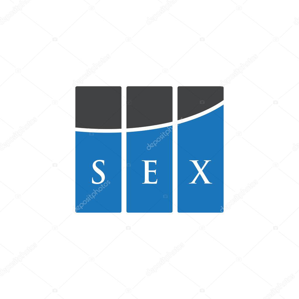 Diseño Del Logotipo De La Letra Sex Sobre Fondo Blanco Sex Iniciales