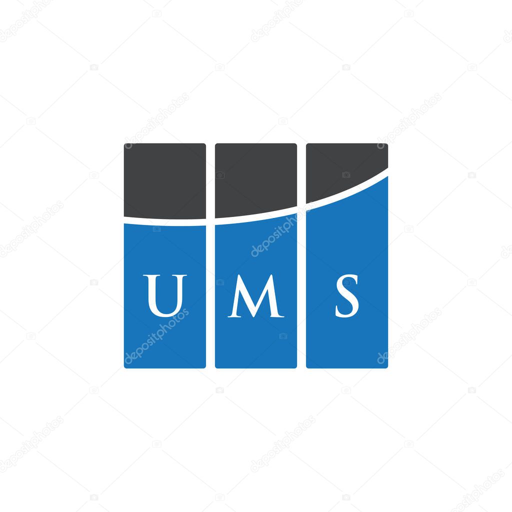Dise o del logotipo de la letra UMS sobre fondo blanco. UMS iniciales ...