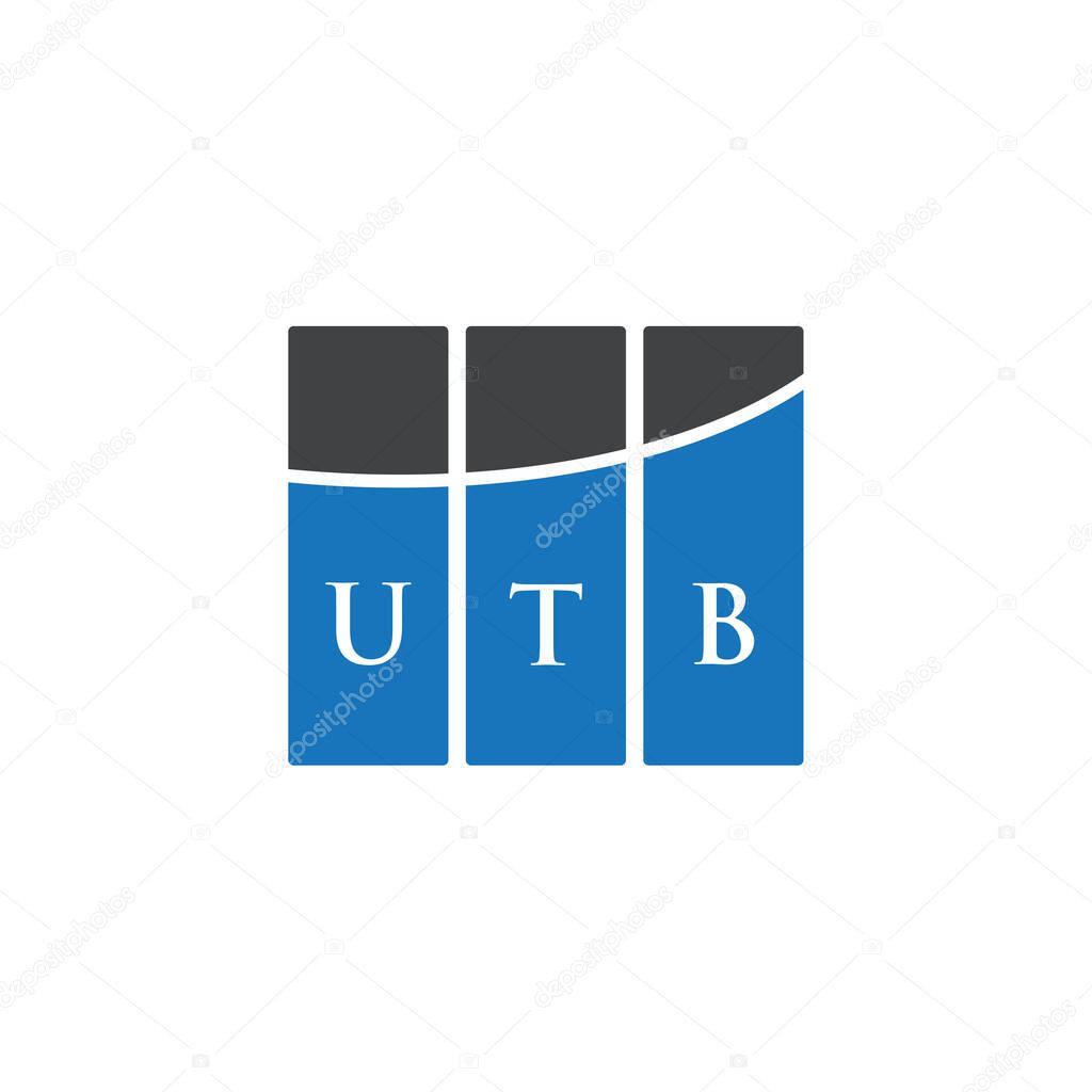 Diseño del logotipo de la letra UTB sobre fondo blanco. UTB iniciales ...