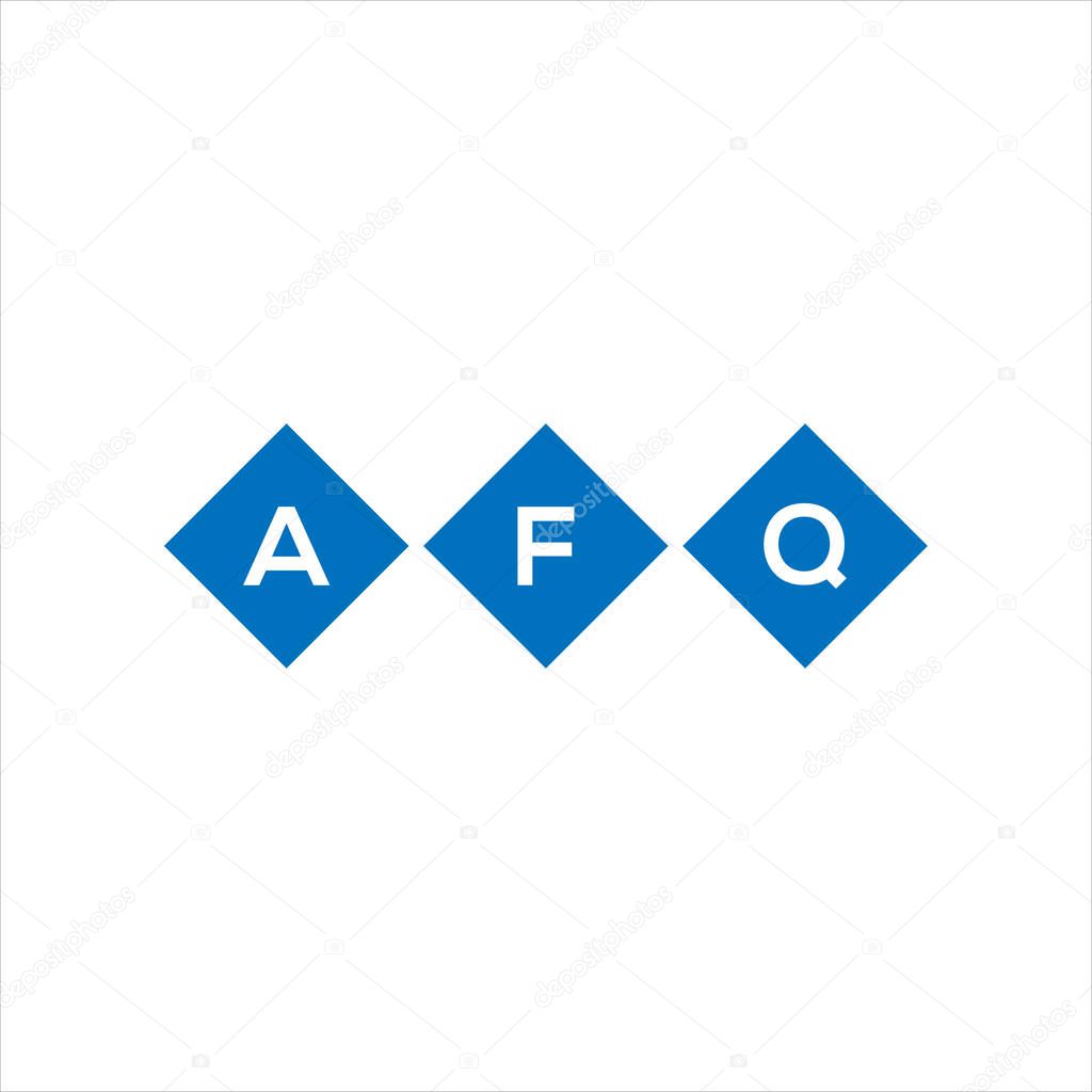 AFQ diseño del logotipo de la letra sobre fondo blanco. AFQ iniciales ...