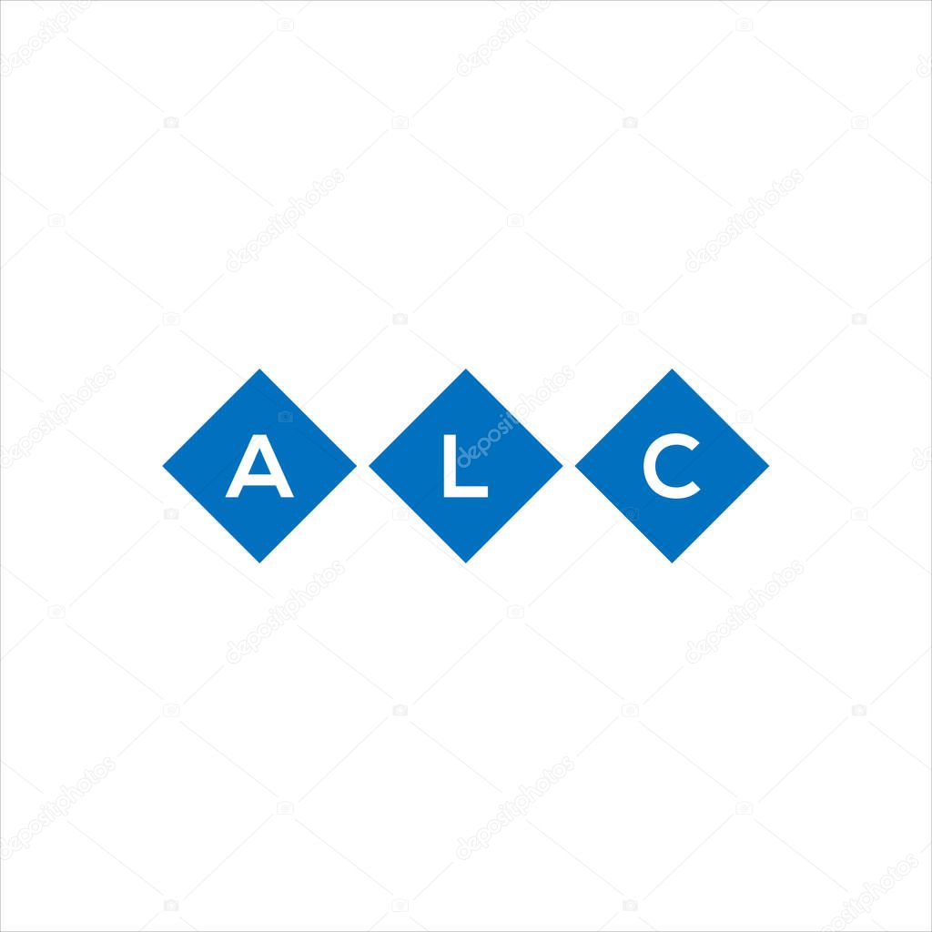 Diseño del logotipo de la letra ALC sobre fondo blanco. ALC iniciales ...