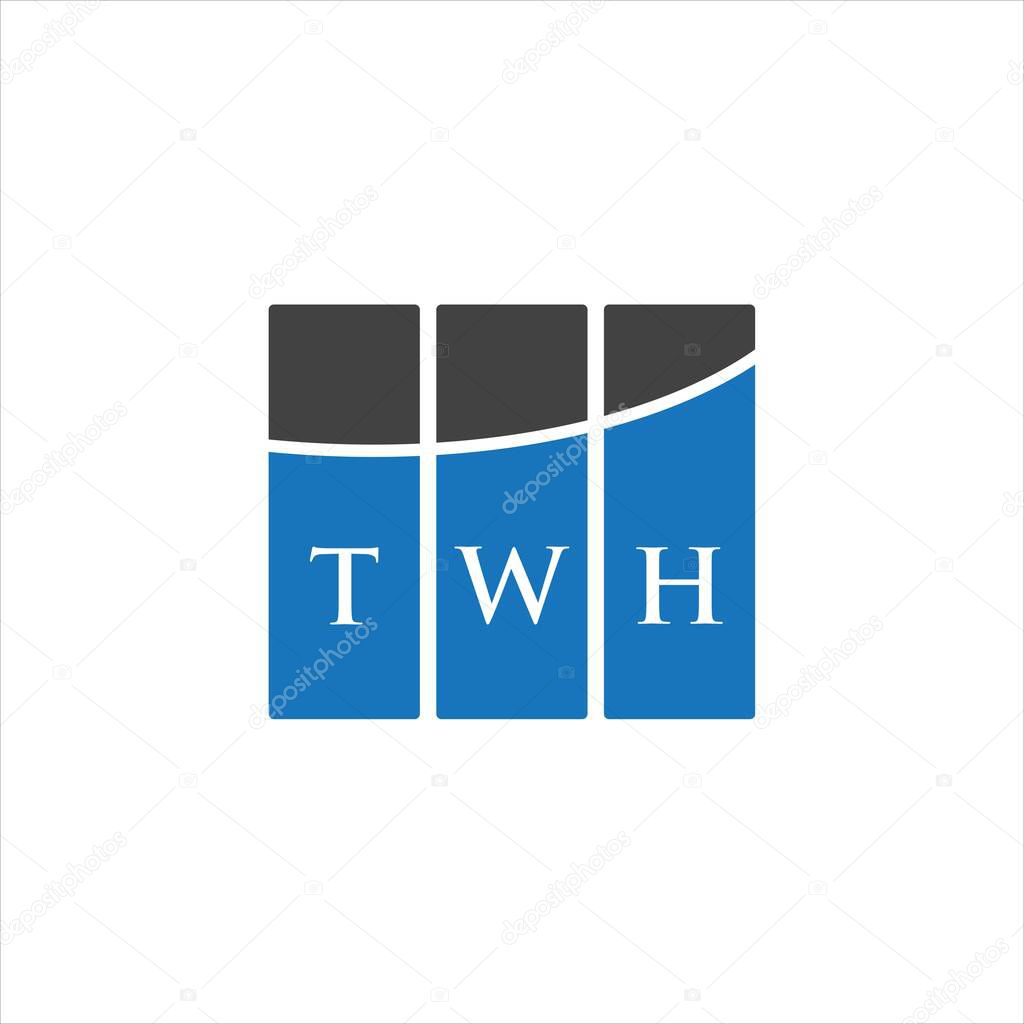 Diseño del logotipo de la letra TWH sobre fondo blanco. TWH iniciales ...