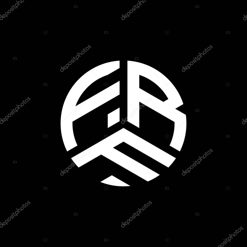 Diseño del logotipo de la letra FRF sobre fondo blanco. FRF iniciales ...