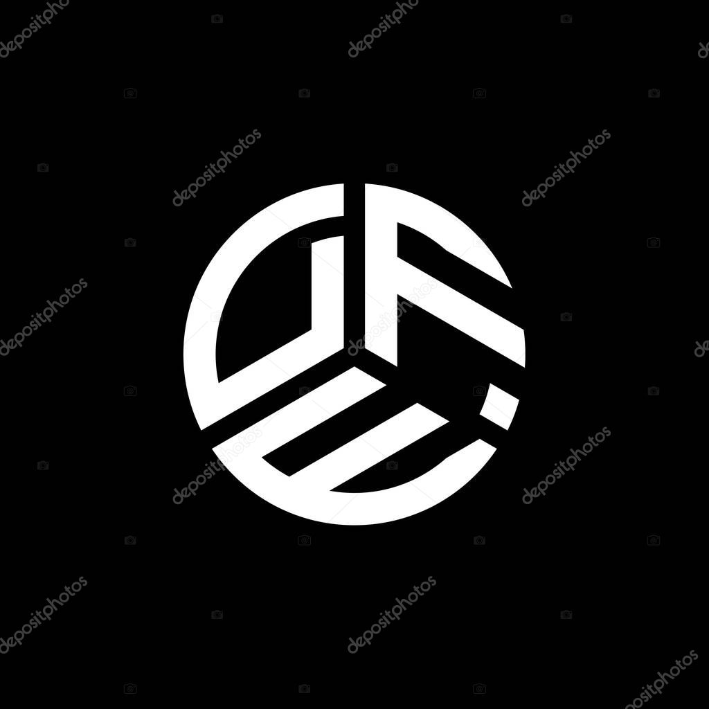 Dise o del logotipo de la letra DFE sobre fondo blanco. DFE iniciales creativas letra logo ...