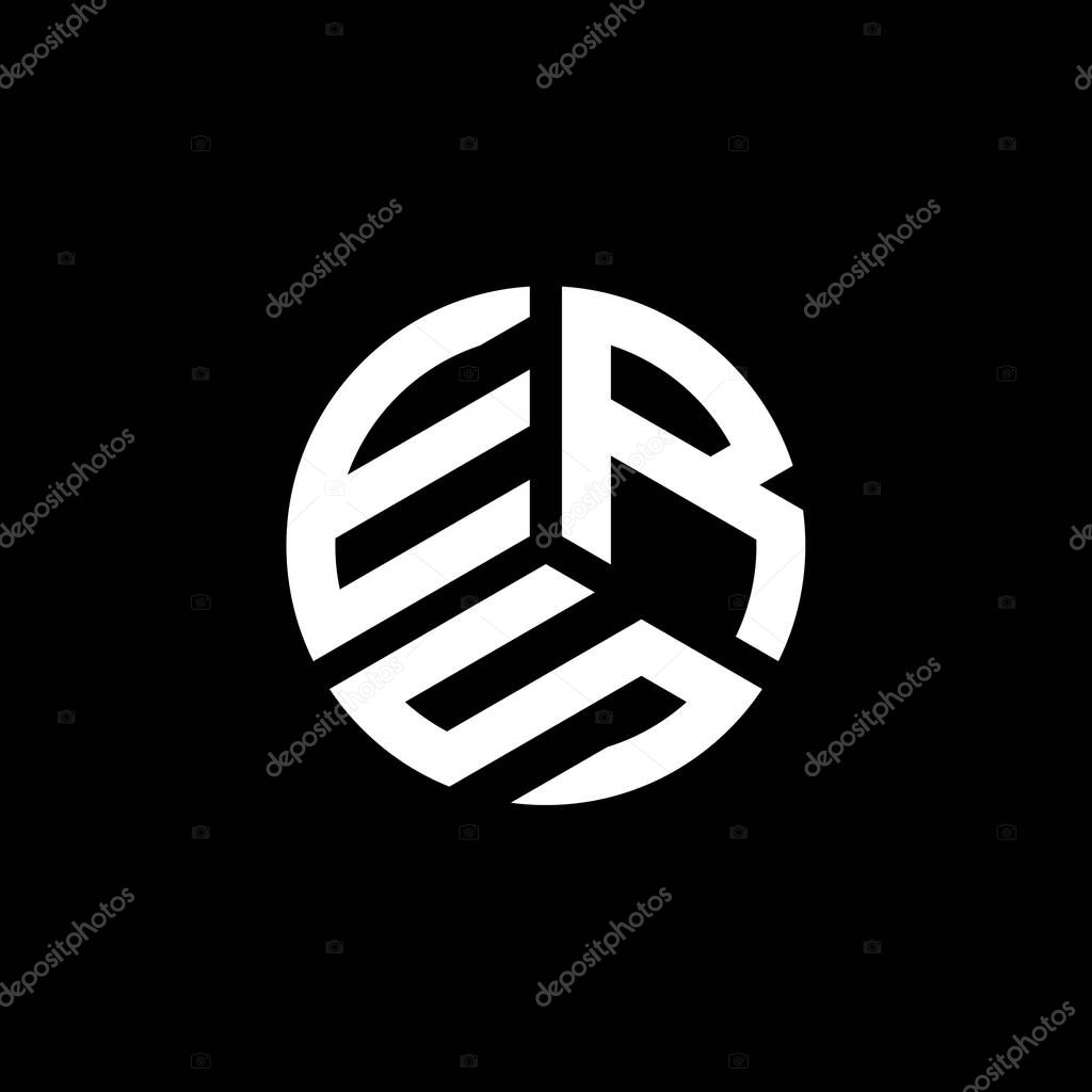 Diseño del logotipo de la letra ERS sobre fondo blanco. ERS iniciales ...