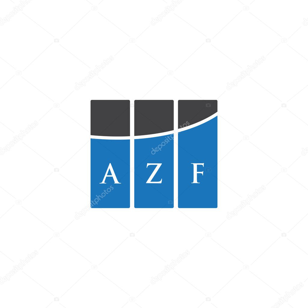Diseño Del Logotipo De La Letra Azf Sobre Fondo Negro Azf Iniciales Creativas Letra Logo