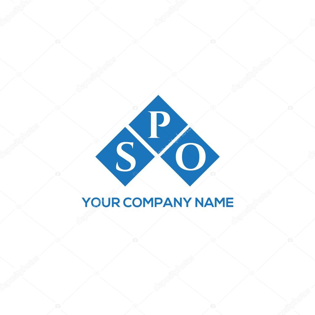 Diseño del logotipo de la letra SPO sobre fondo blanco. SPO iniciales ...