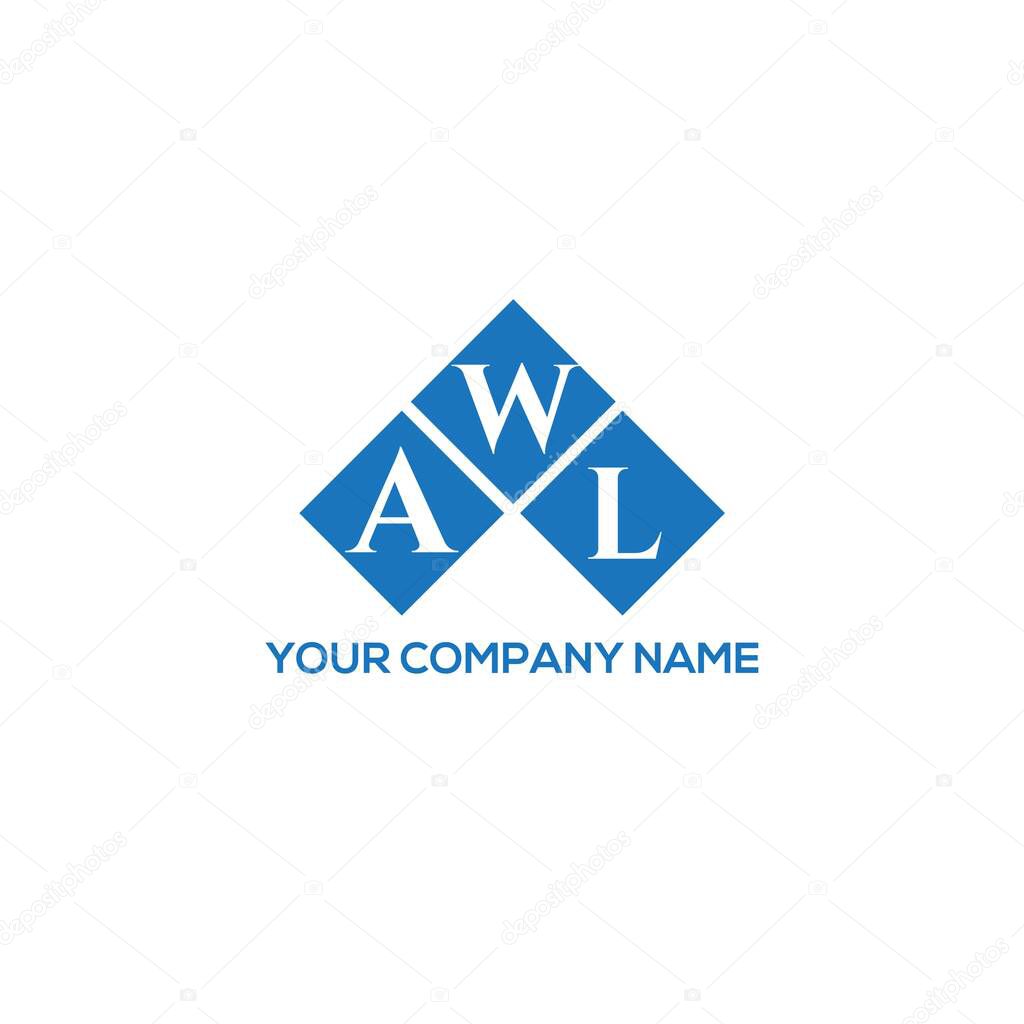 Diseño del logotipo de la letra AWL sobre fondo blanco. AWL iniciales ...