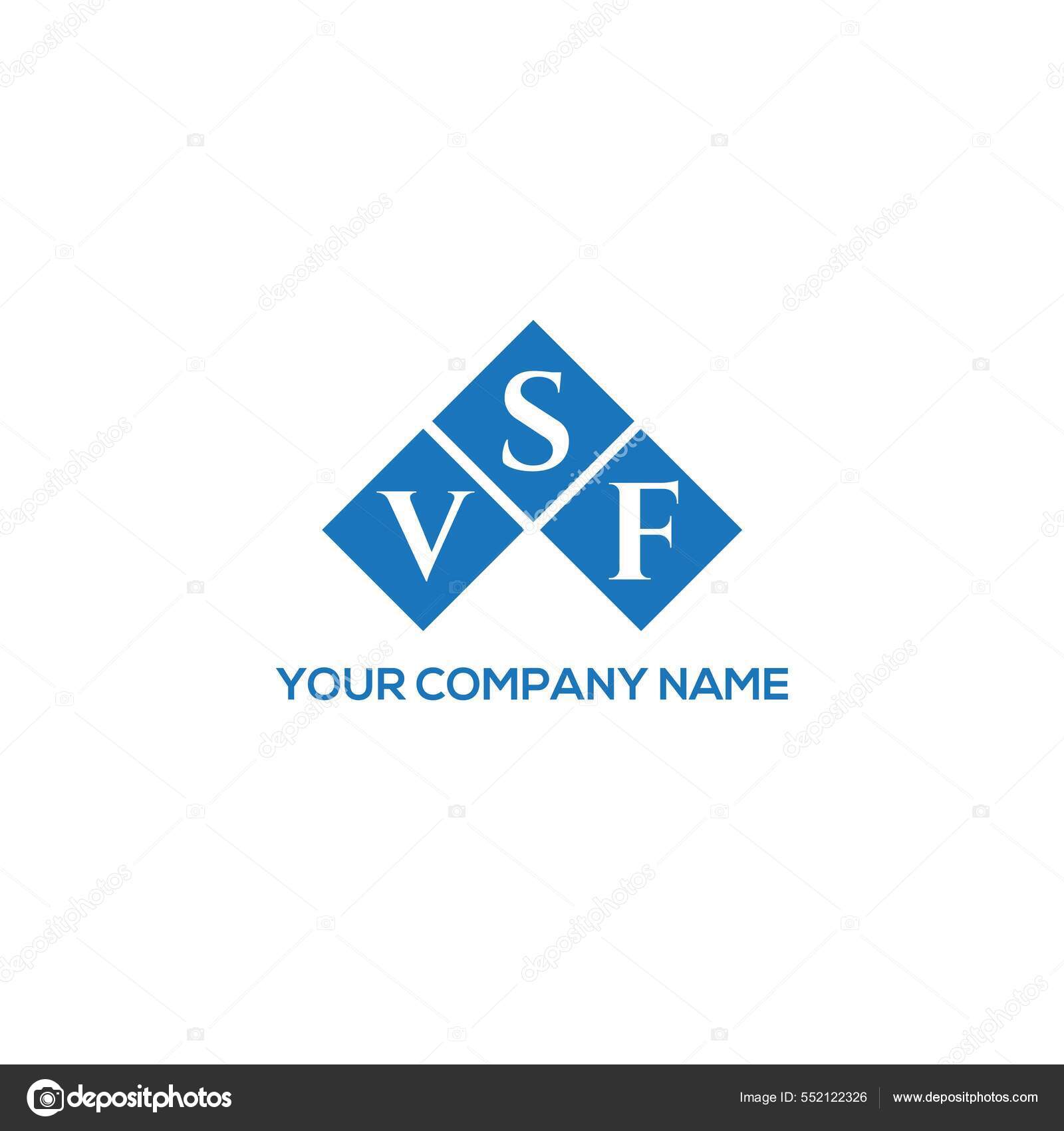 Vsf Letter Logo Design White Background Vsf Creative Initials Letter ...