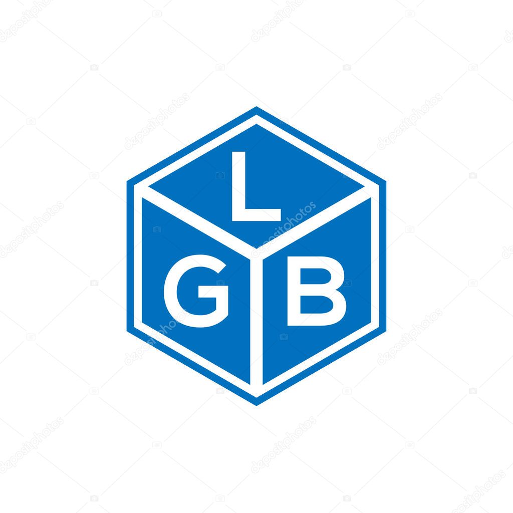 Diseño del logotipo de la letra LGB sobre fondo negro. LGB iniciales ...