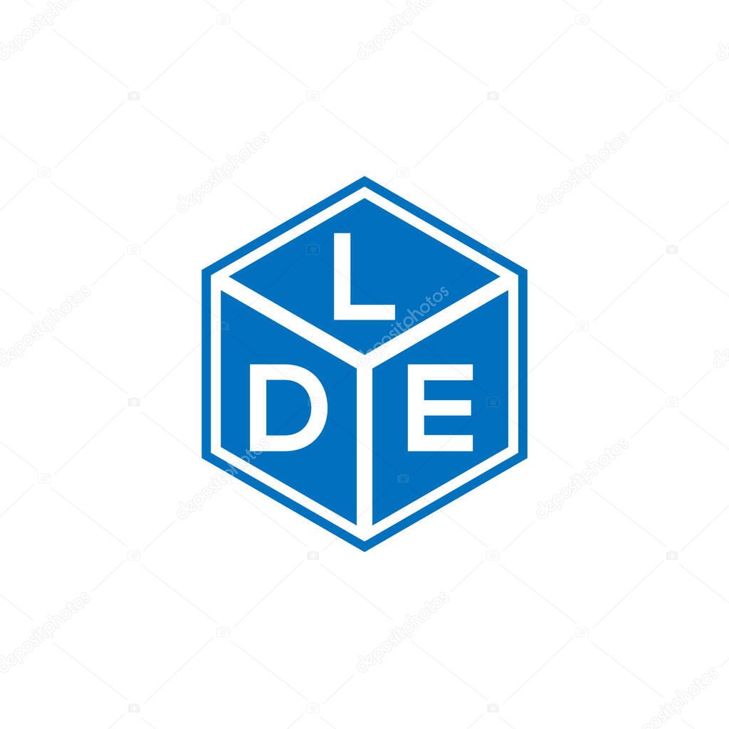 Diseño del logotipo de la letra LDE sobre fondo negro. LDE iniciales ...