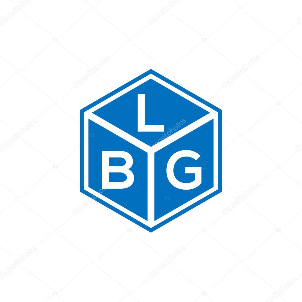 Diseño del logotipo de la letra LBG sobre fondo negro. LBG iniciales ...